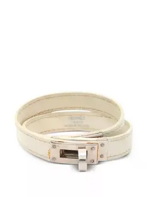 Hermès Kelly Double Tour Leather Bracelet - Neutrals