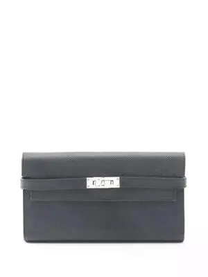 Hermès 2017 Kelly Bi-fold Wallet - Blue