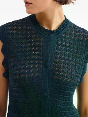 ERES Aurora Crochet-knit Top - Blue