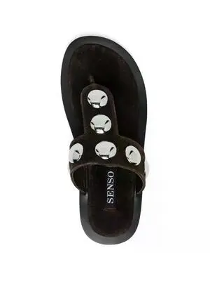 Senso Anna Ii Stud Embellished Thong Sandals - Brown