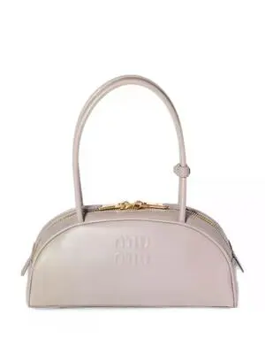 Miu Miu Beau Leather Shoulder Bag - Grey