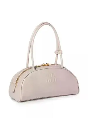 Miu Miu Beau Leather Shoulder Bag - Grey