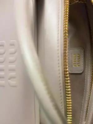 Miu Miu Beau Leather Shoulder Bag - Grey