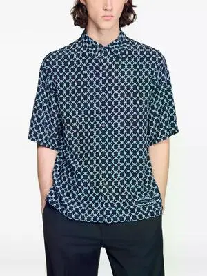 Sandro Link Print Loose-fit Shirt