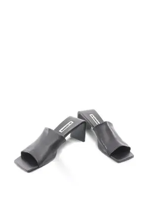 JIL SANDER Leather Sculpted Heel Sandals