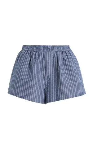 ELCE Ime Striped Cotton-blend Boxer Shorts