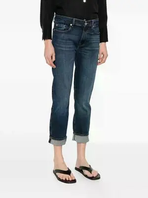 7 For All Mankind Roll-up Hem Trousers - Blue