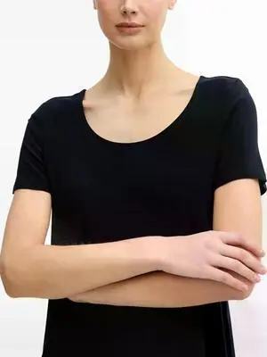 Joseph Ribkoff Short-sleeve Top With Round Neck And Button Detailing