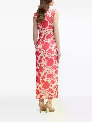 MARC AUREL Sleeveless Floral Gathered Maxi Dress