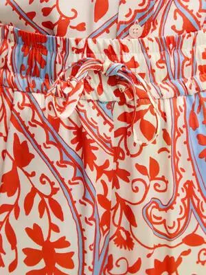MARC AUREL Floral Print Drawstring Trousers