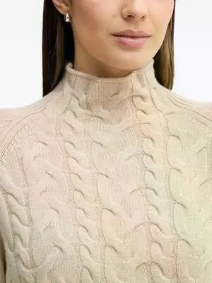BENETTON Cable-knit High-neck Sweater