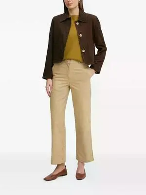 HOSS INTROPIA Floral Embroidered Trousers - Neutrals