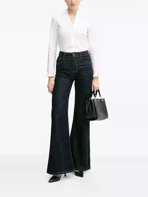 MOS MOSH Mmhassie Ruffled-cuff V-neck Shirt - White