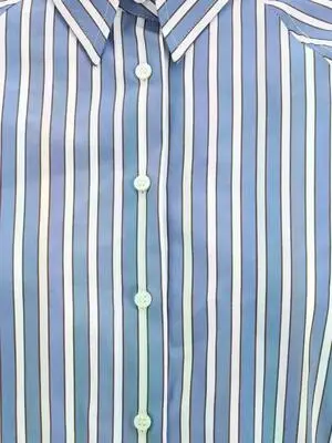 Brunello Cucinelli Shadow Stripe Poplin Monili Shirt