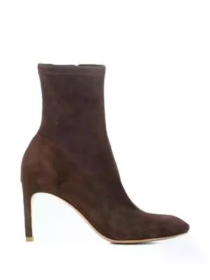 DEL CARLO Pointed Toe Zip Up Ankle Boots