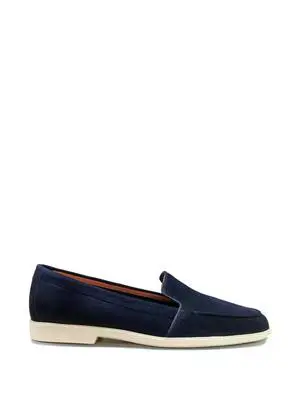 Santoni Round-toe Slip-on Loafers - Blue
