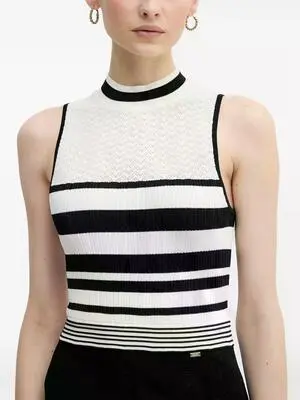 GAUDI Striped Sleeveless Mini Dress
