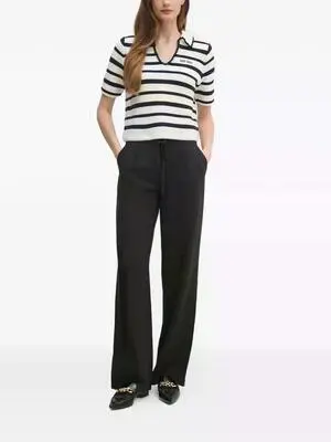 OUI Striped Knitwear With Crochet Trim