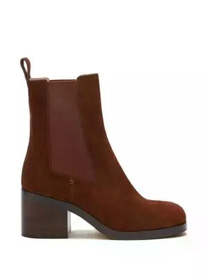 ODISSI Grace Stacked Chelsea Bootie - Brown