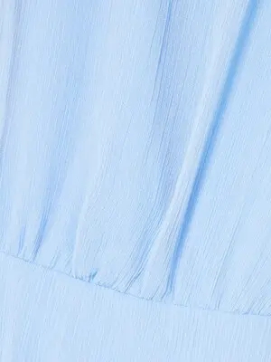 Staud Camryn Cutout Crepon Midi Dress - Blue