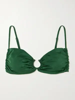 Johanna Ortiz Tangle Up Embellished Bikini Top - Green