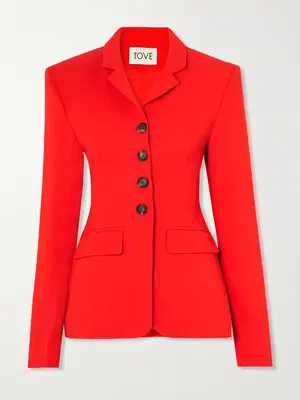 Tove Merl Woven Jacket - Red
