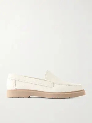Brunello Cucinelli Textured Leather Loafers - Neutrals