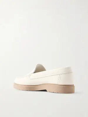Brunello Cucinelli Textured Leather Loafers - Neutrals