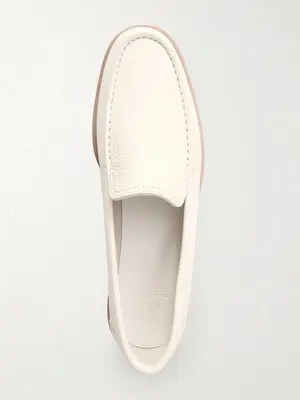 Brunello Cucinelli Textured Leather Loafers - Neutrals