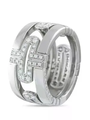 BVLGARI Parentesi Diamond Ring In 18k White Gold - Silver