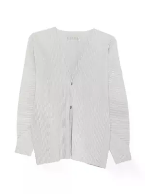 Issey Miyake Pleated Cardigan - Grey