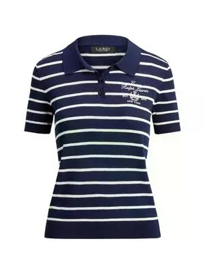 Ralph Lauren Striped Polo Shirt - Blue