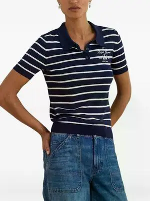 Ralph Lauren Striped Polo Shirt - Blue