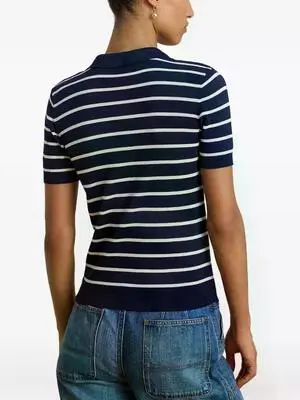 Ralph Lauren Striped Polo Shirt - Blue