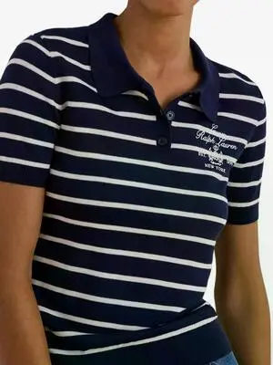 Ralph Lauren Striped Polo Shirt - Blue
