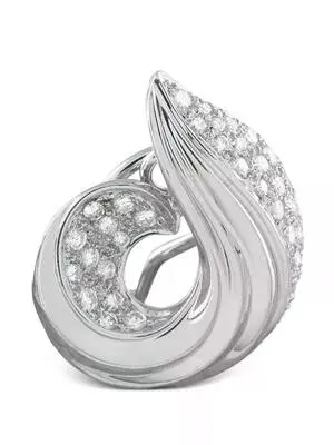 LB EXCLUSIVE 18k White Gold Diamond Pavé Earrings