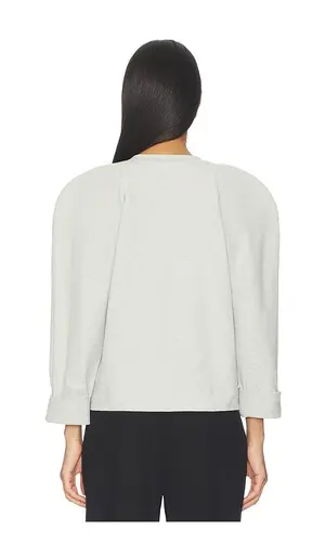 Norma Kamali Padded Shoulder Sweatshirt - Grey