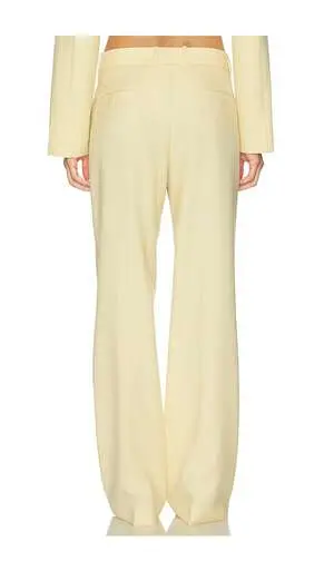 Ronny Kobo Tailored Wide Leg Trousers - Lemon