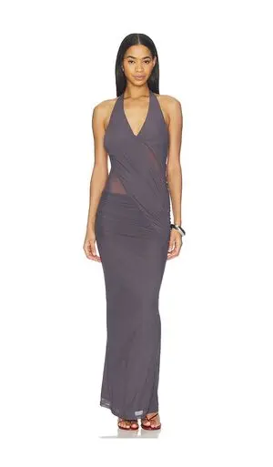 Superdown Dynasty Halter Maxi Dress - Grey