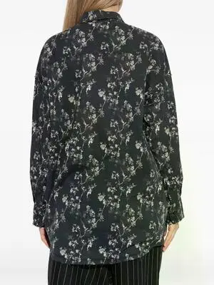 R13 Ruffled Floral-print Cotton Shirt