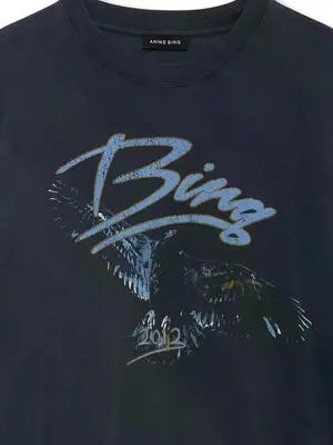 ANINE BING Washed Graphic Print Short Sleeve T-shirt