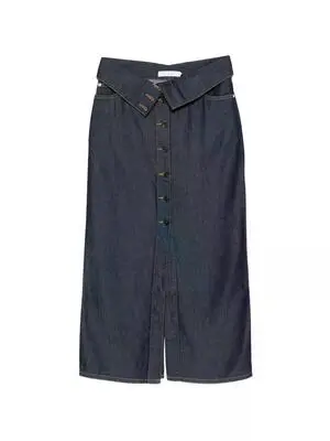 IRO PARIS Buttoned Midi Skirt - Blue