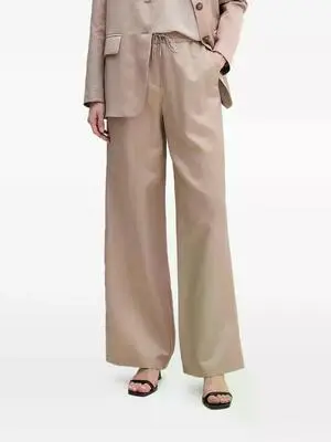 MARC AUREL Wide Leg Drawstring Trousers - Neutrals
