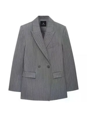ANINE BING Pinstripe Double-breasted Blazer