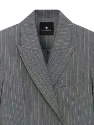 ANINE BING Pinstripe Double-breasted Blazer
