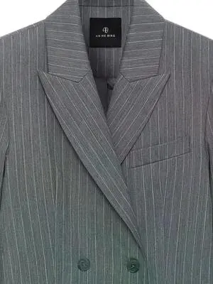 ANINE BING Pinstripe Double-breasted Blazer