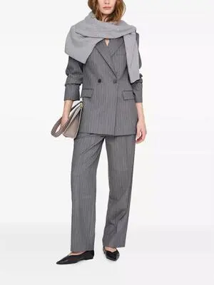 ANINE BING Pinstripe Double-breasted Blazer
