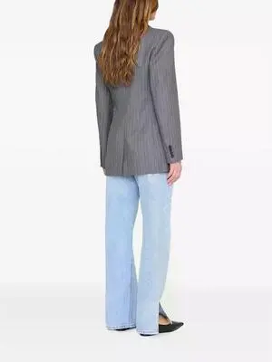 ANINE BING Pinstripe Double-breasted Blazer
