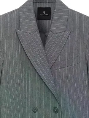 ANINE BING Pinstripe Double-breasted Blazer