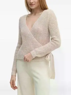 OUI Wrap Tie Cardigan - Neutrals
